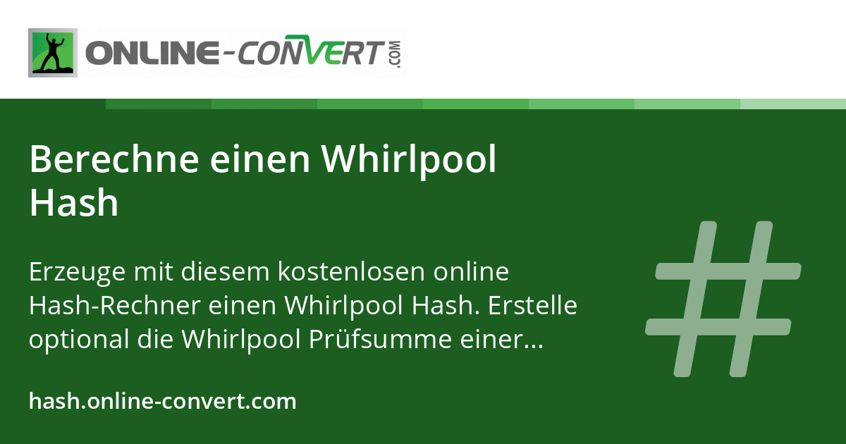 Berechne einen Whirlpool Hash