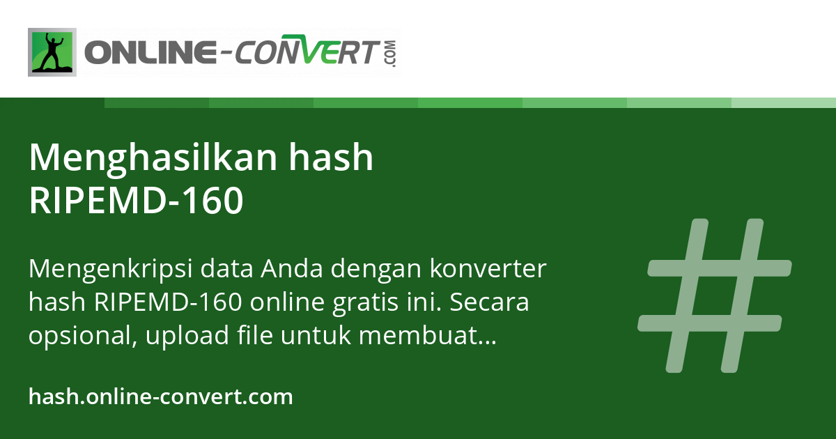 Menghasilkan hash RIPEMD-160
