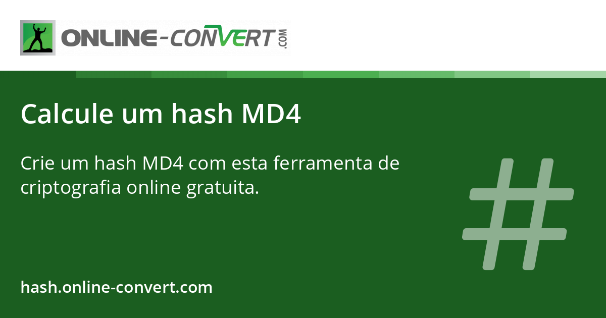 Calcule um hash MD4