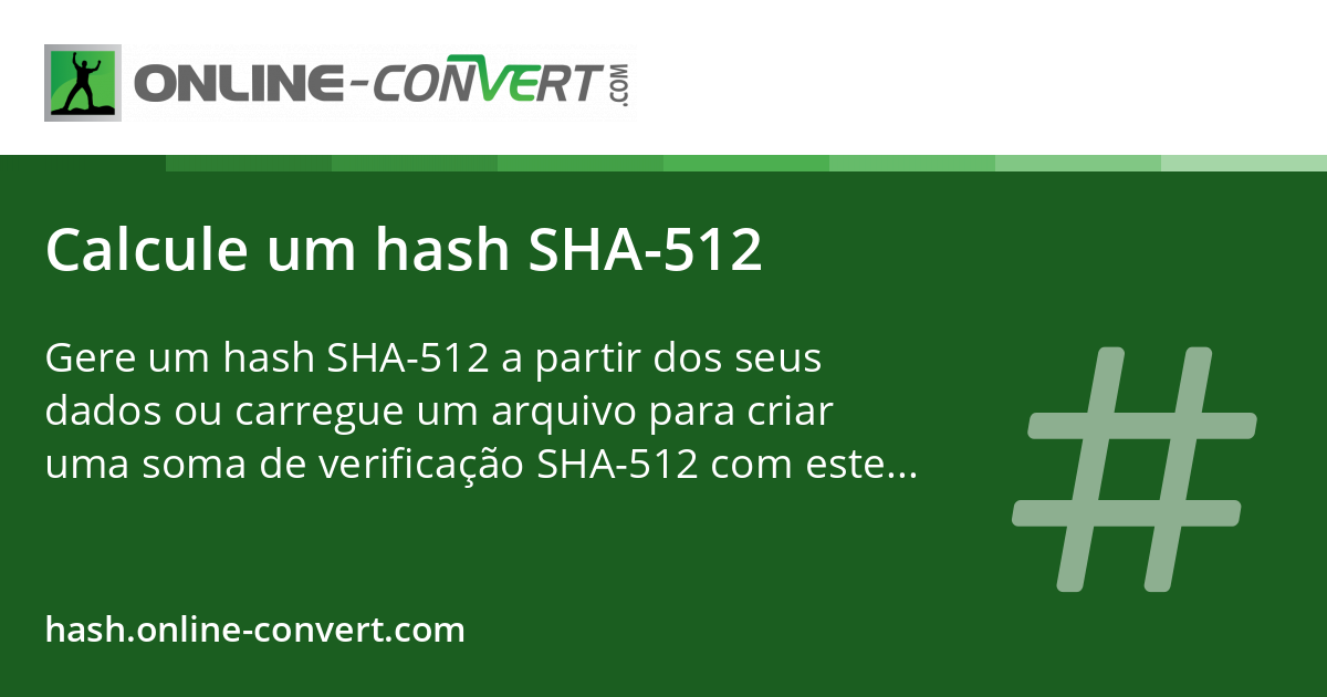 Calcule um hash SHA-512