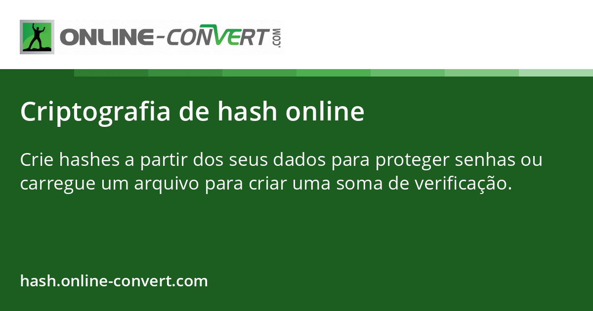 Criptografia de hash online